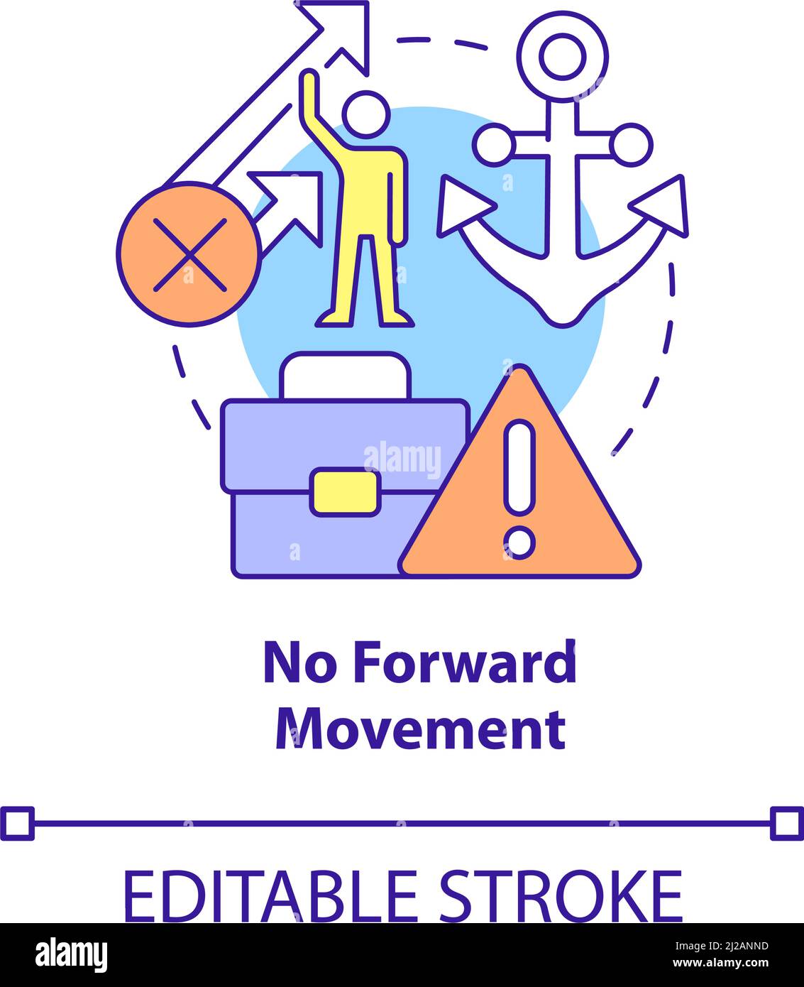 No forward movement concept icon Stock Vector Image & Art - Alamy