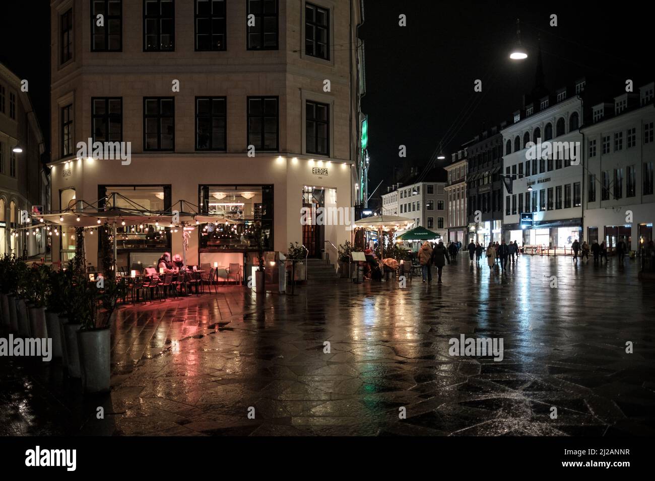 The Danish capital city, Copenhagen photographed on a mild winters ...