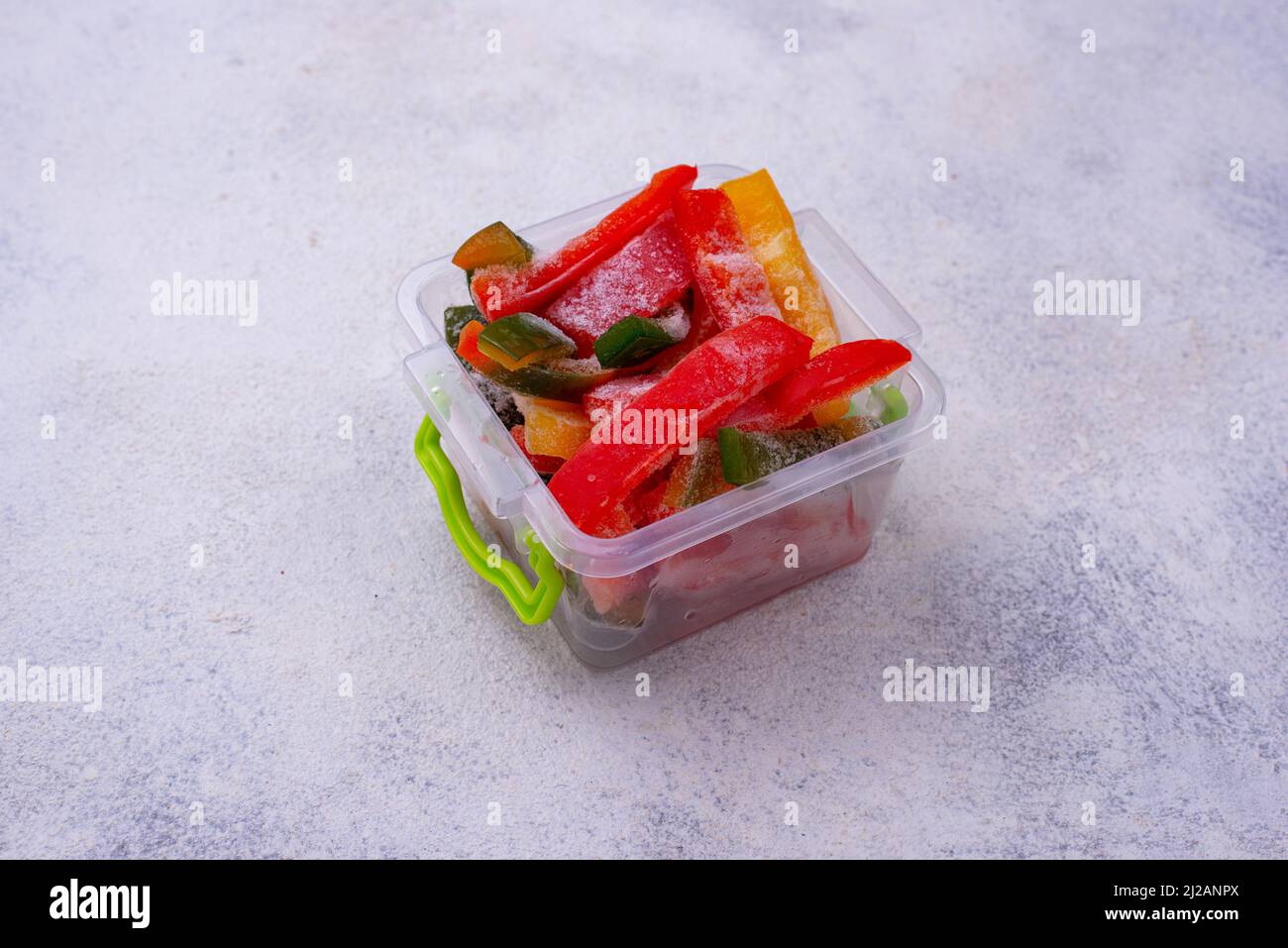 Frozen sliced colorful bell hi-res stock photography and images - Alamy