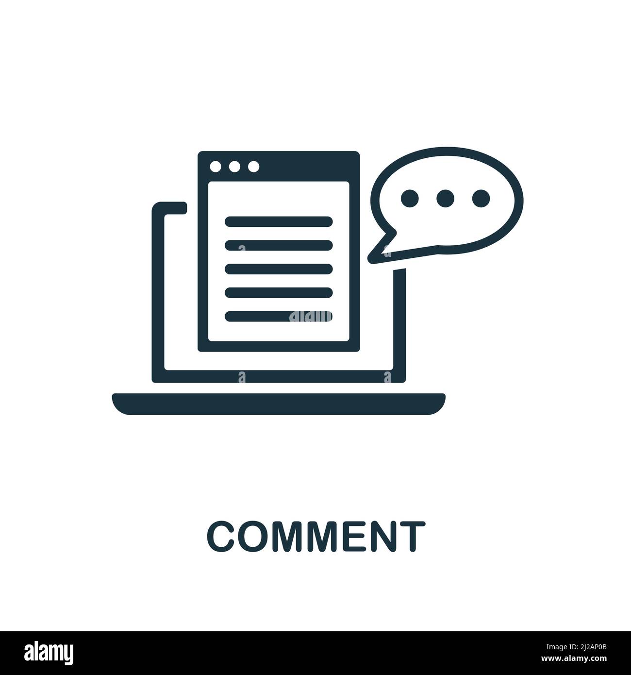 Comment icon. Monochrome simple Comment icon for templates, web design ...