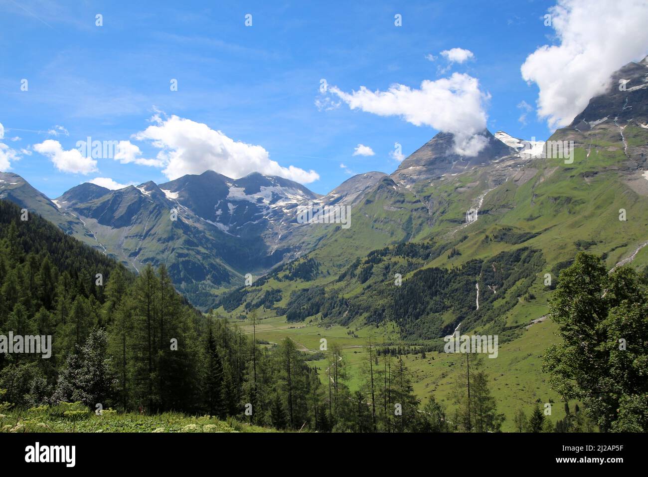 Alpine landscape on the Grossglockner High Alpine Road, Austria Stock ...