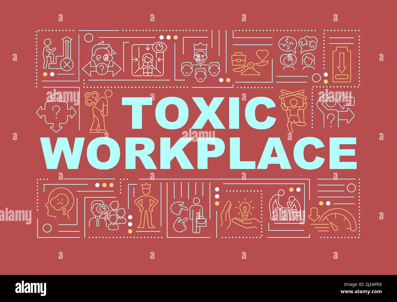 Toxic workplace word concepts red banner Stock Vector Image & Art - Alamy