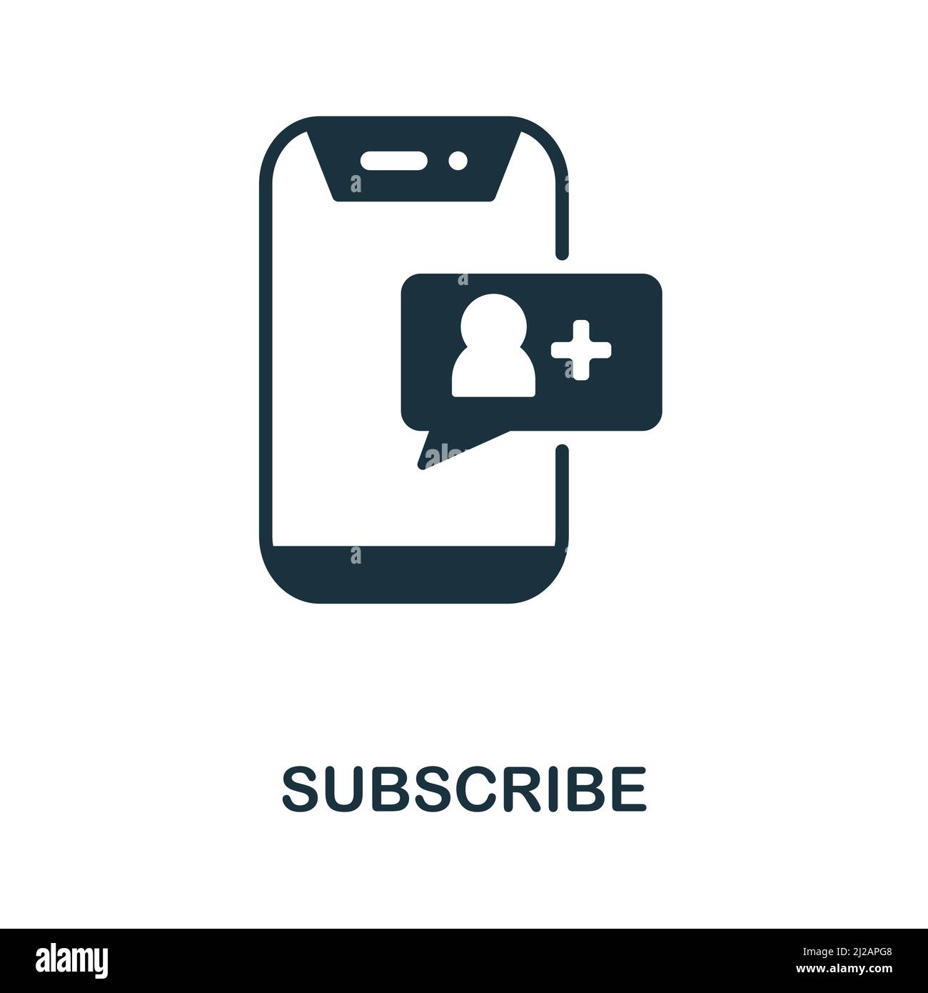 Subscribe icon. Monochrome simple Subscribe icon for templates, web ...