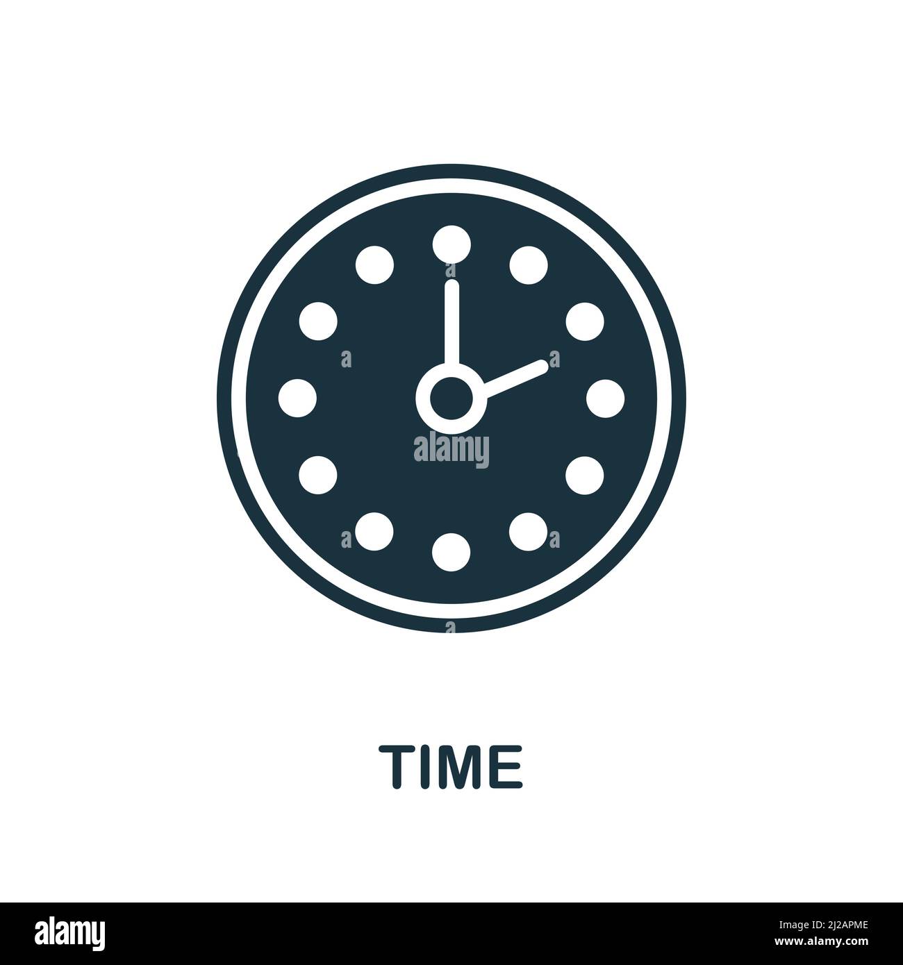 Time icon. Monochrome simple Time icon for templates, web design and ...