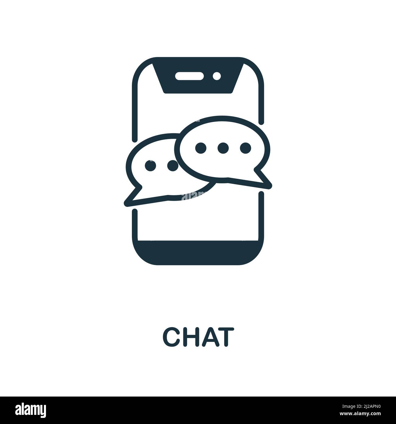 Chat icon monochrome simple hi-res stock photography and images - Alamy