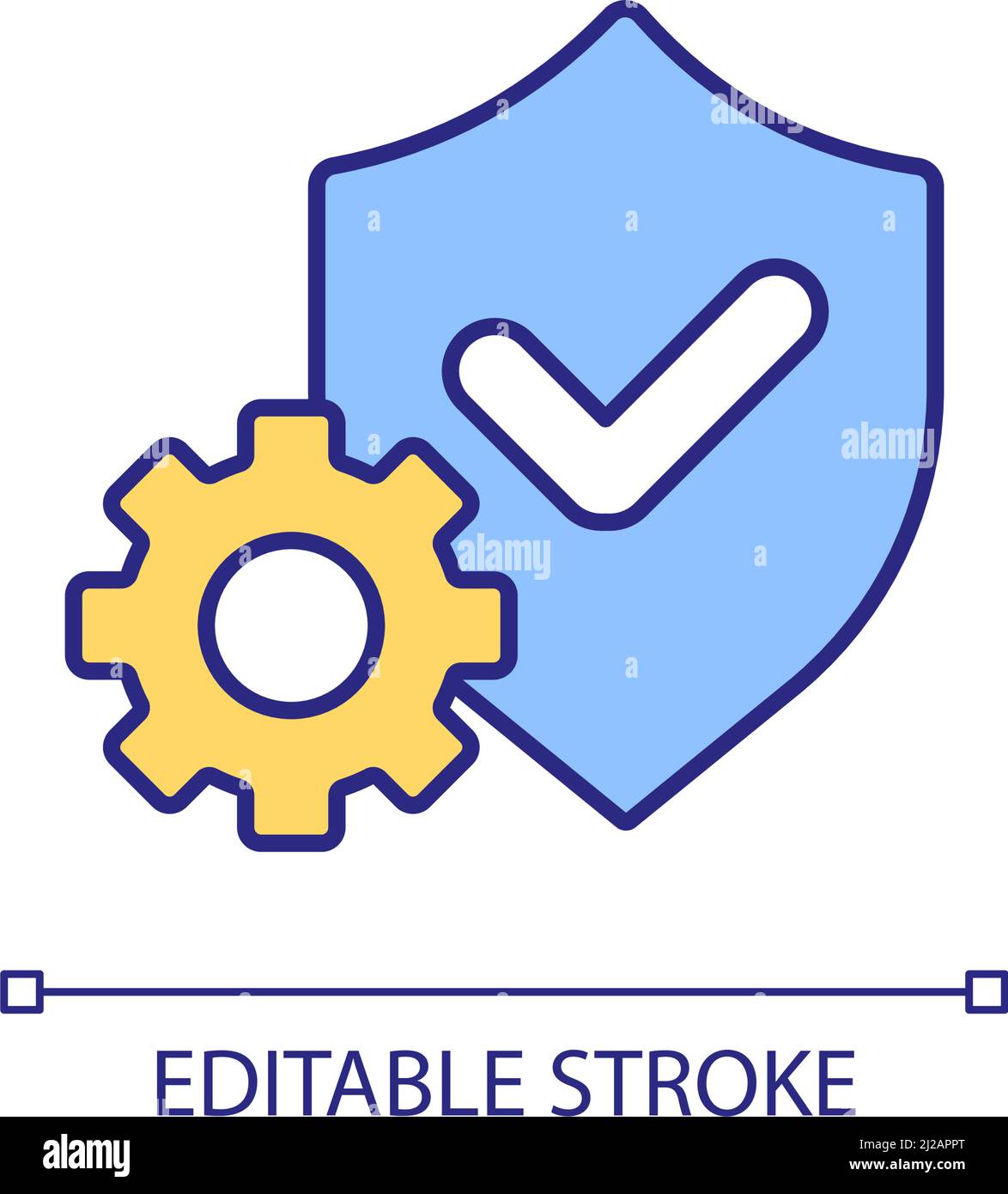 Safety settings RGB color icon Stock Vector Image & Art - Alamy