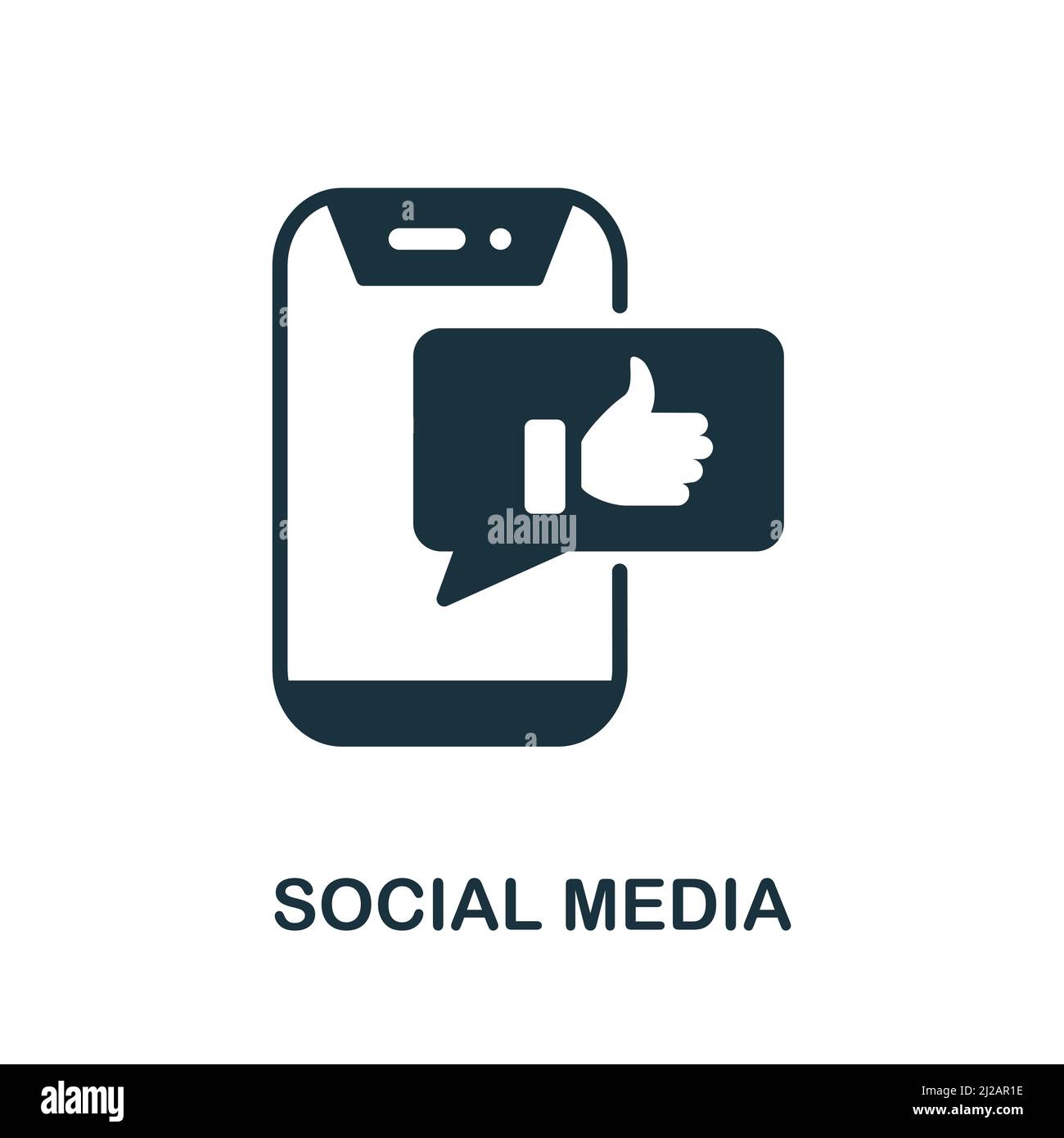 Social Media icon. Monochrome simple Social Media icon for templates ...
