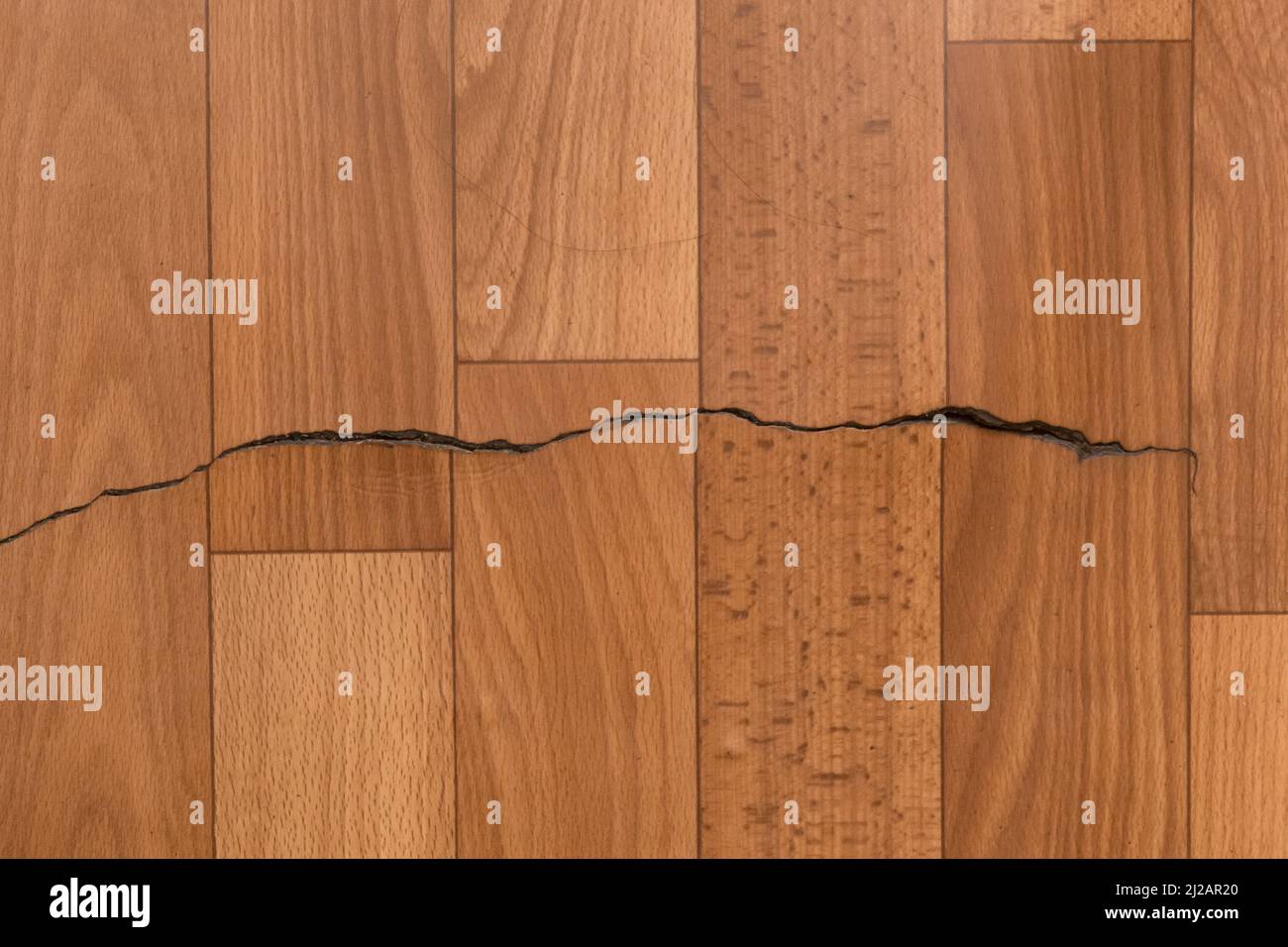 Broken torn linoleum old rubber PVC floor damage material, flooring ...