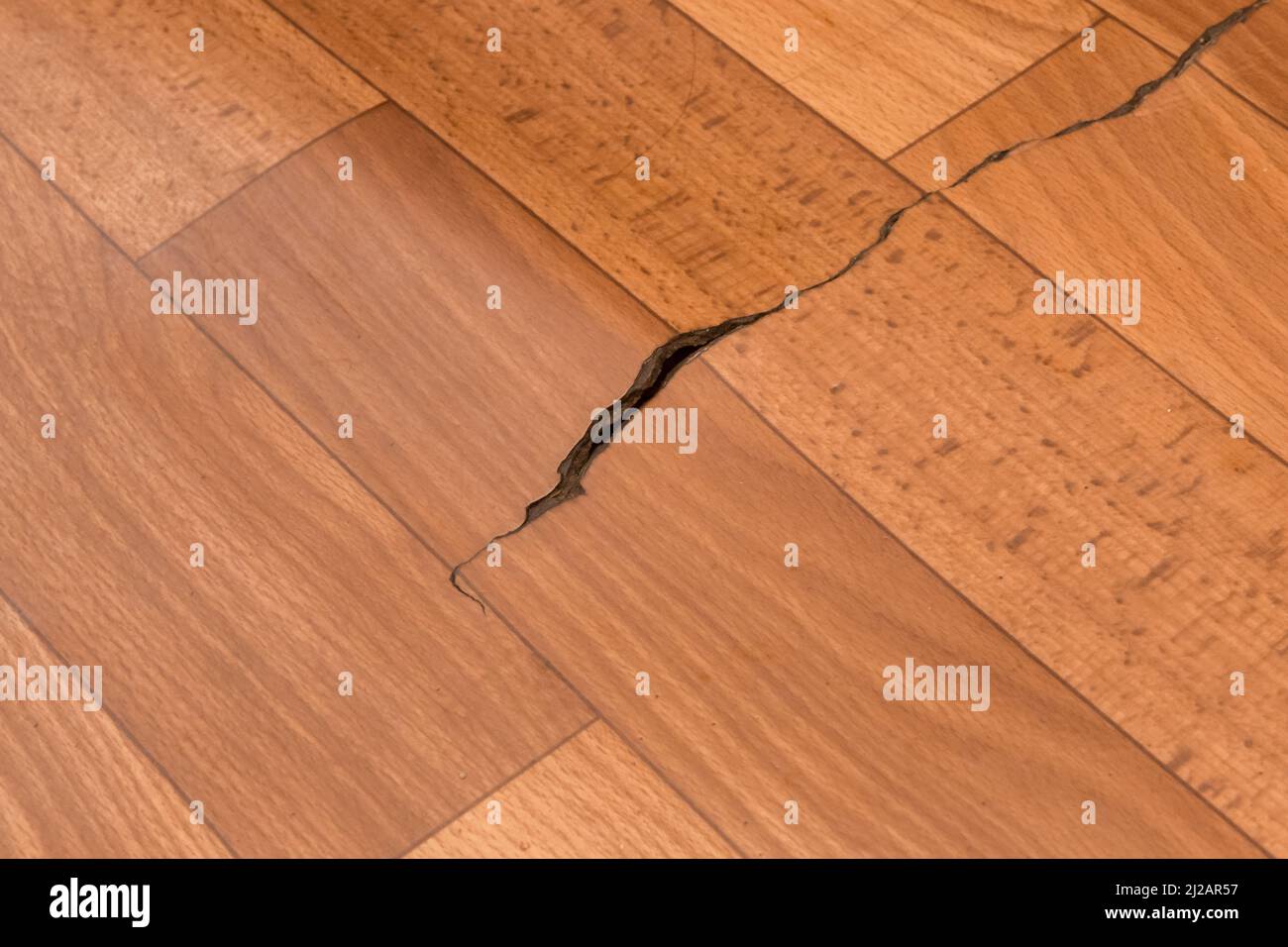 Broken torn linoleum old rubber PVC floor damage material, flooring ...