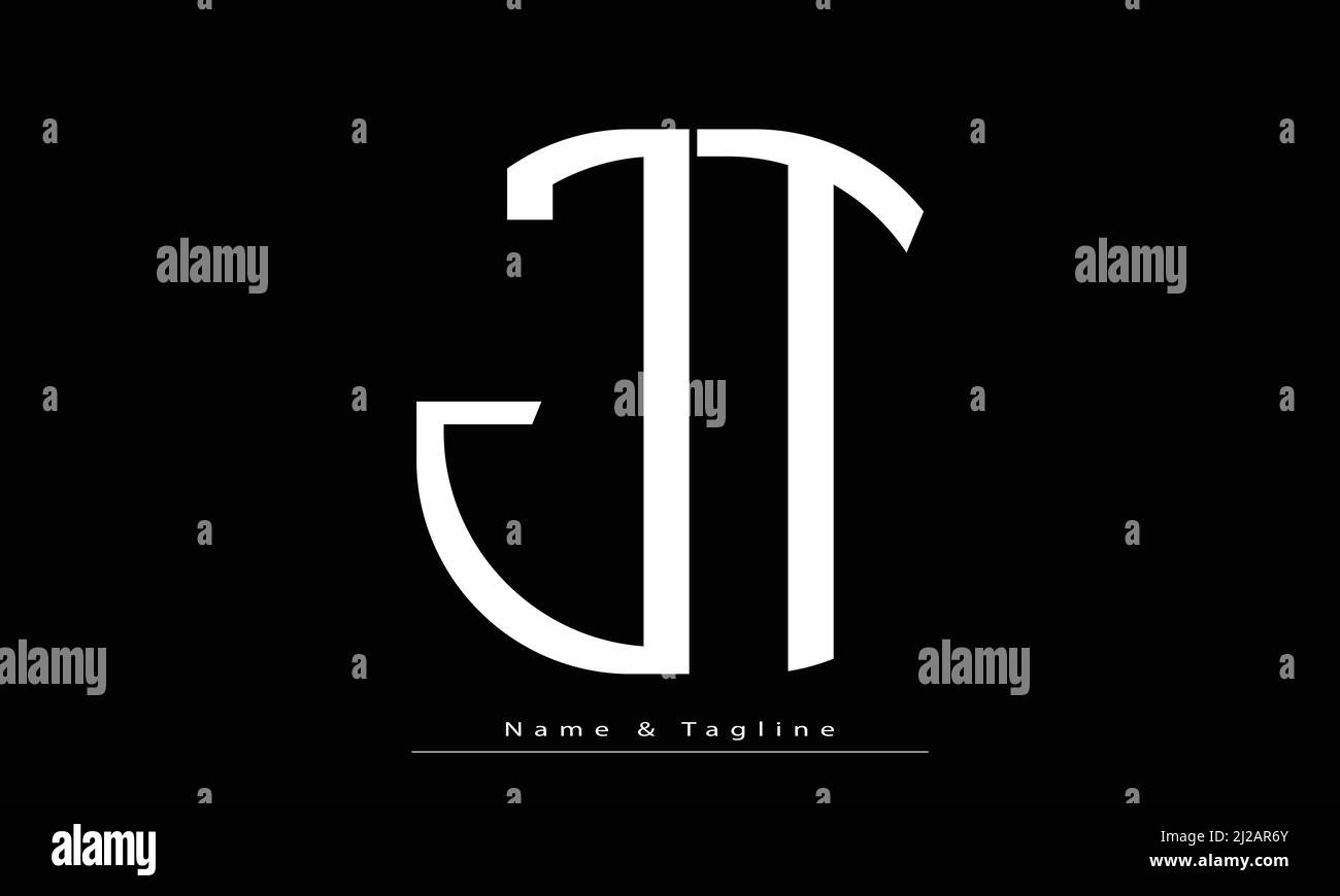 Alphabet letters Initials Monogram logo JT ,TJ Stock Vector Image & Art - Alamy