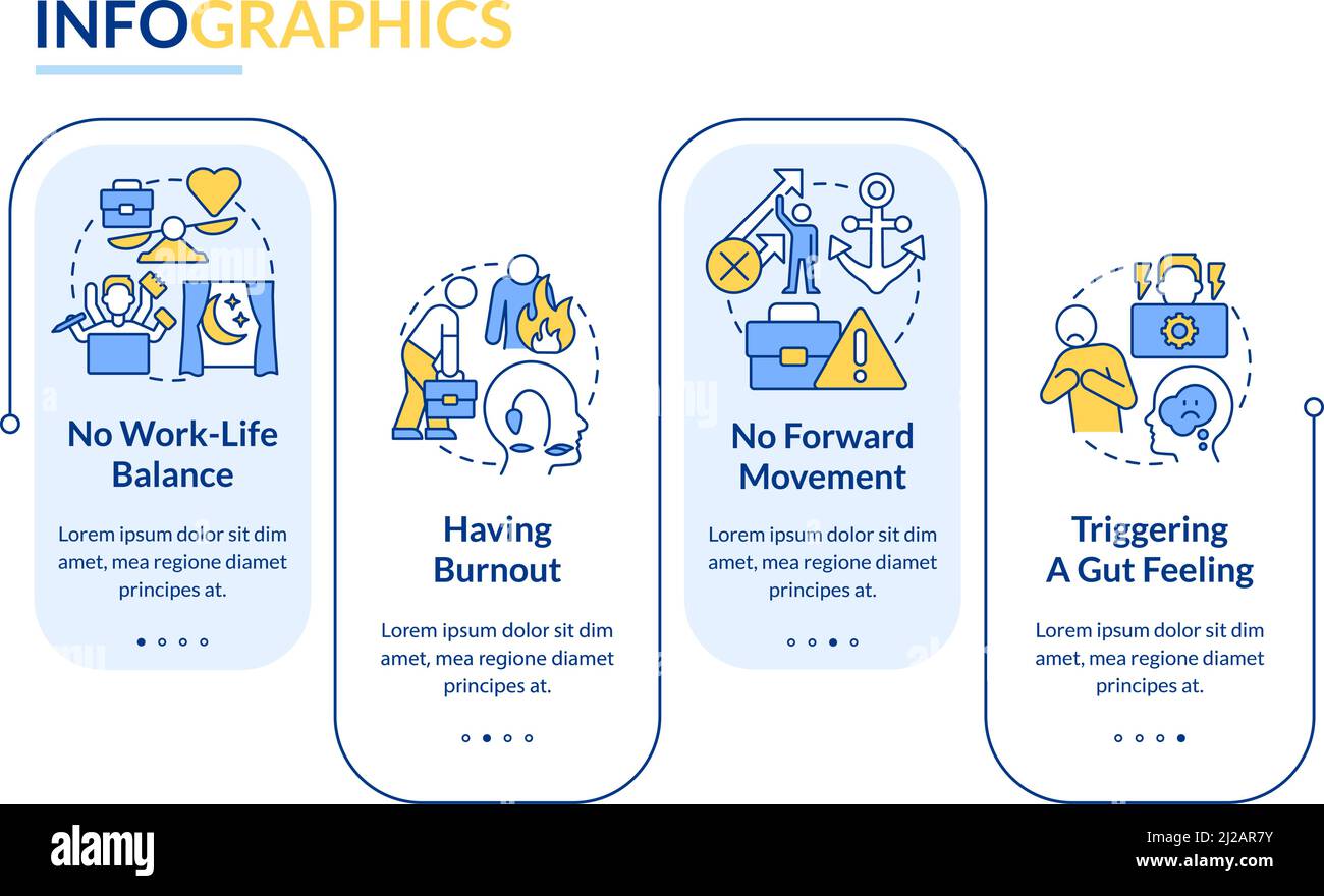 Toxic work environment signs rectangle infographic template Stock ...