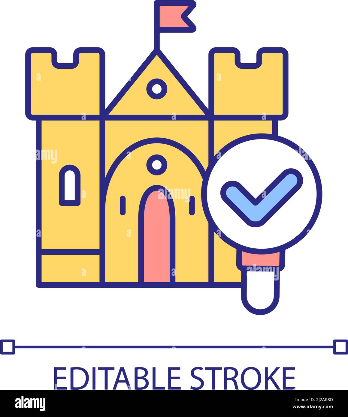 Studying medieval architecture RGB color icon Stock Vector Image & Art - Alamy