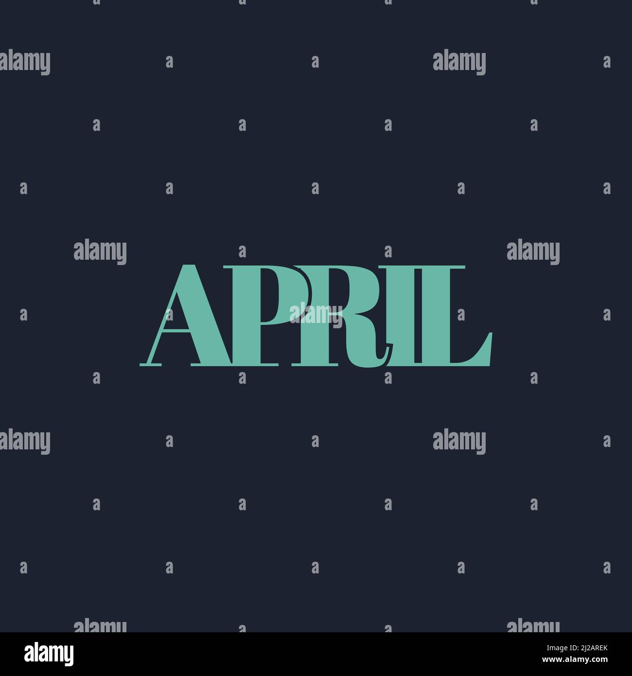 April month name. Vector illustration for poster, card, calendar ...