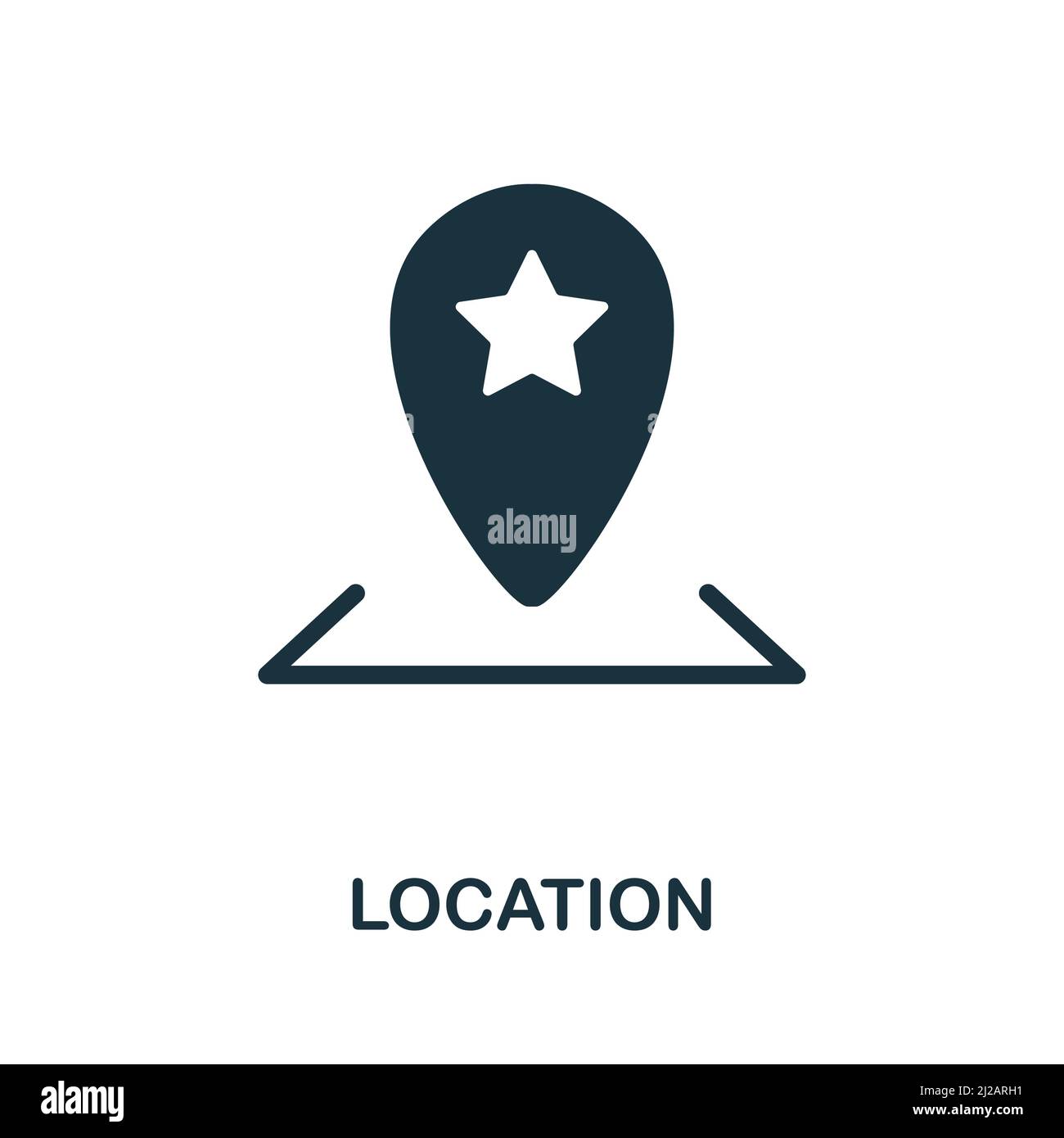Location icon. Monochrome simple Location icon for templates, web ...