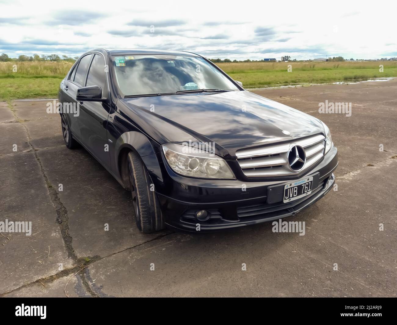 Executive luxury black German Mercedes Benz C200 CGI Blue Efficiency ...