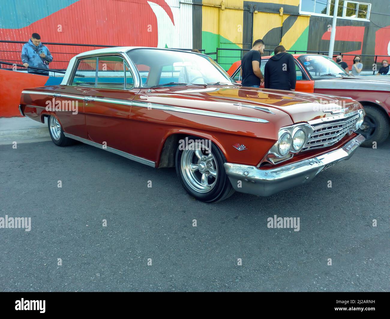 old popular brown Chevrolet Chevy Impala four door sedan 1960s by GM ...
