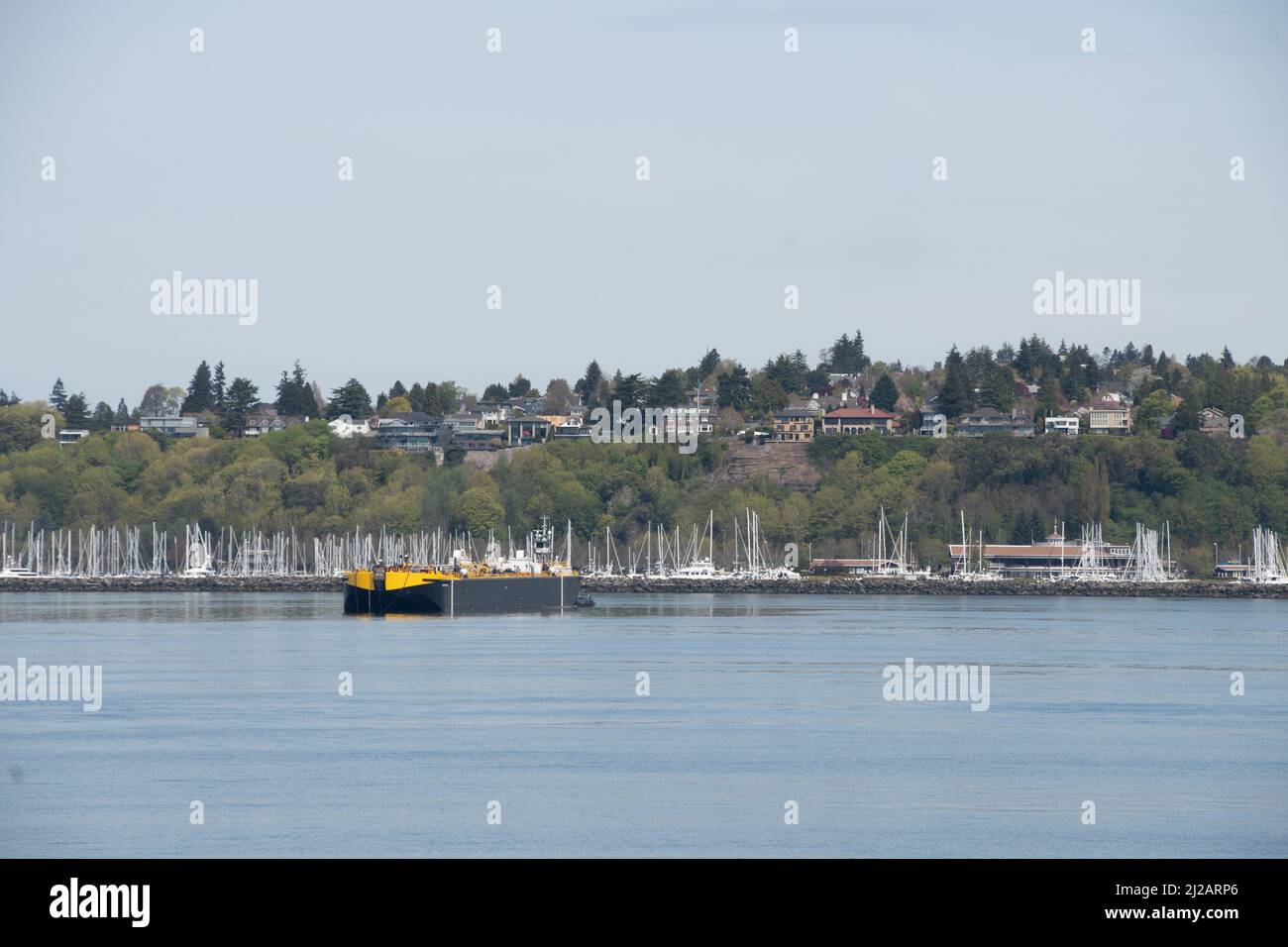 VIEW OF MAGNOLIA AND SMITH COVE IN SEATTLE WASHINGTON FROM ELLIOTT BAY ...