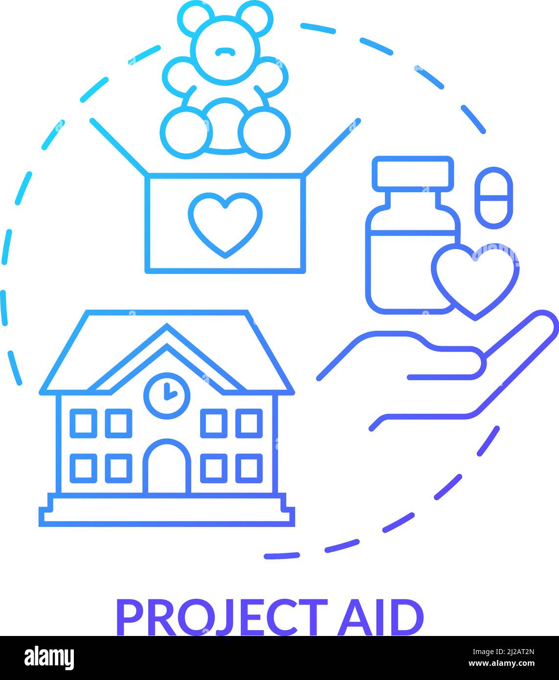 Humanitarian aid project Stock Vector Images - Alamy