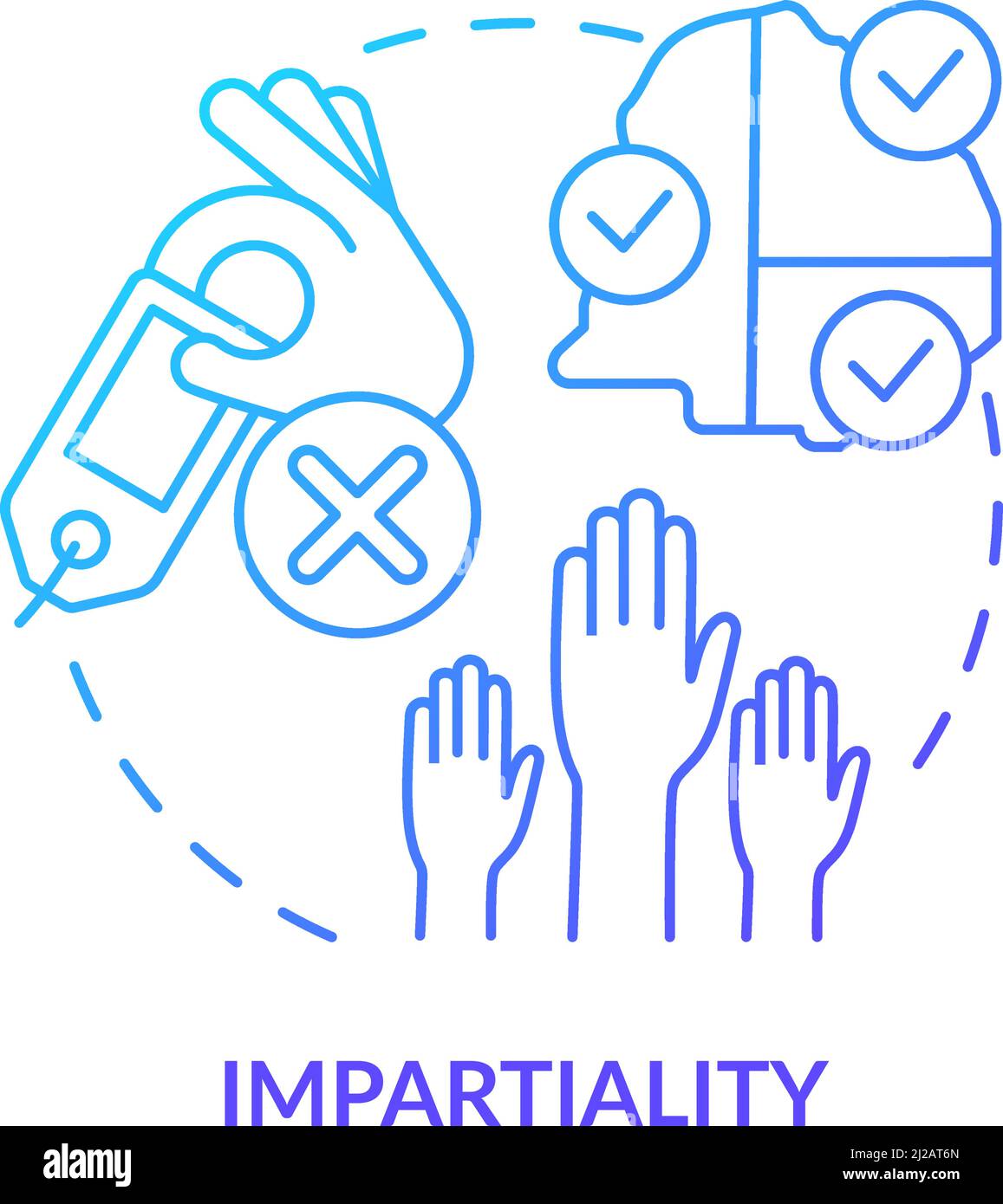 Impartiality blue gradient concept icon Stock Vector Image & Art - Alamy