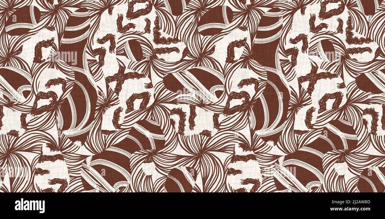 Seamless two tone hand drawn brushed effect pattern border swatch Stock ...