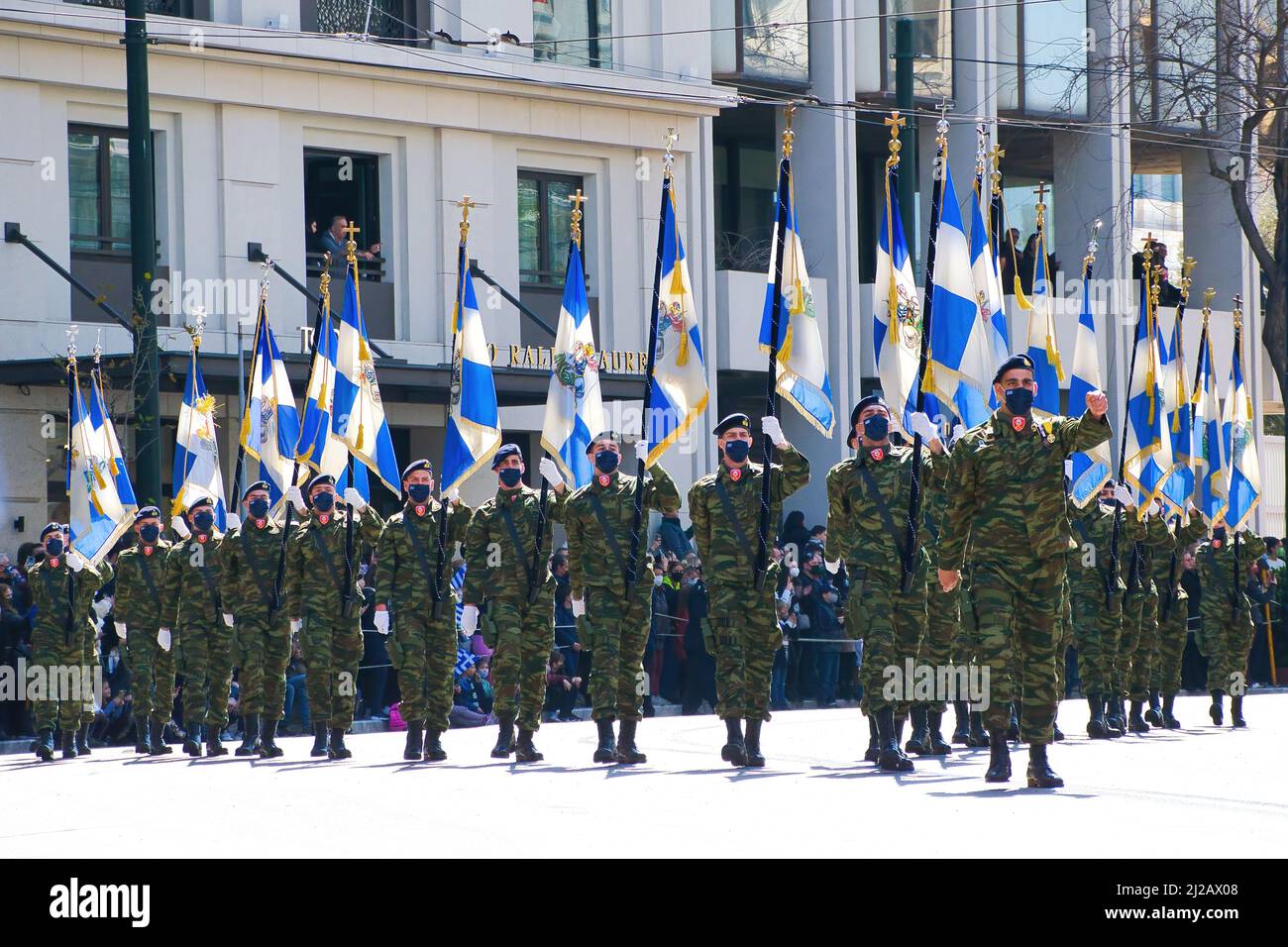 military parade, Greek army, March 25 2022. 25th March is the ...