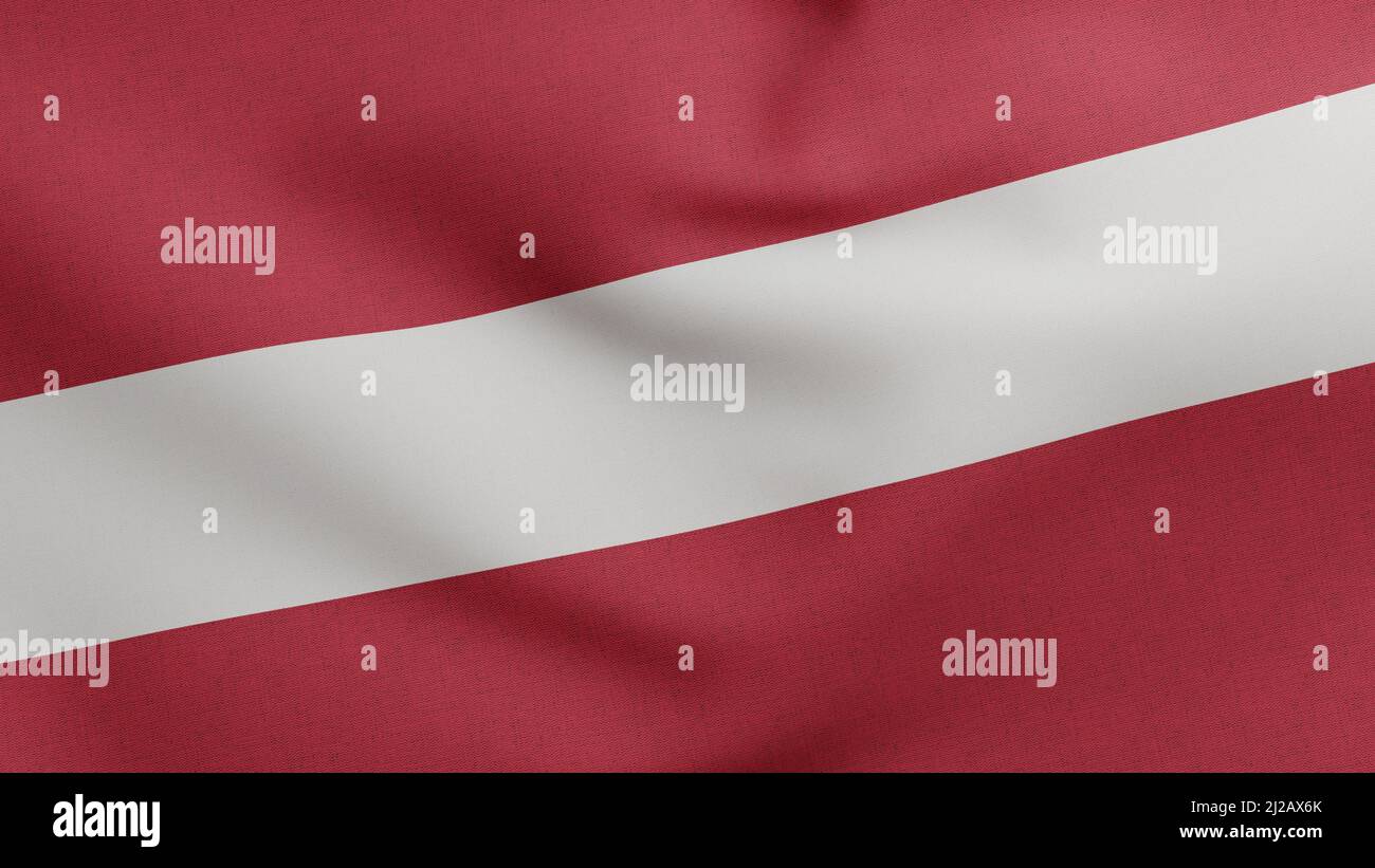 National flag of Latvia waving 3D Render, Latvijas karogs designed by ...