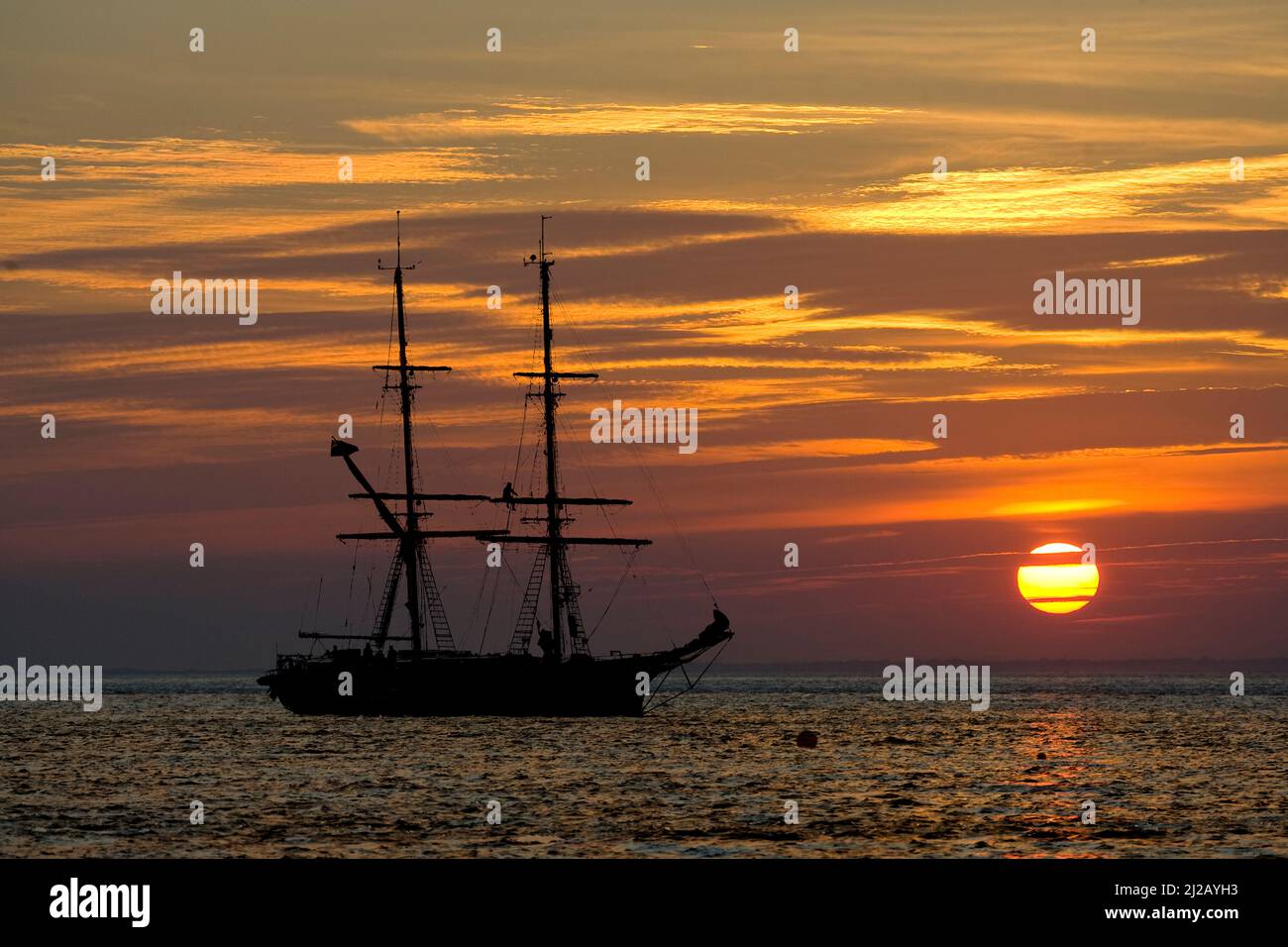 Training,Ship,TS,Royalist,The Solent,Cowes,Isle of Wight,England,UK ...