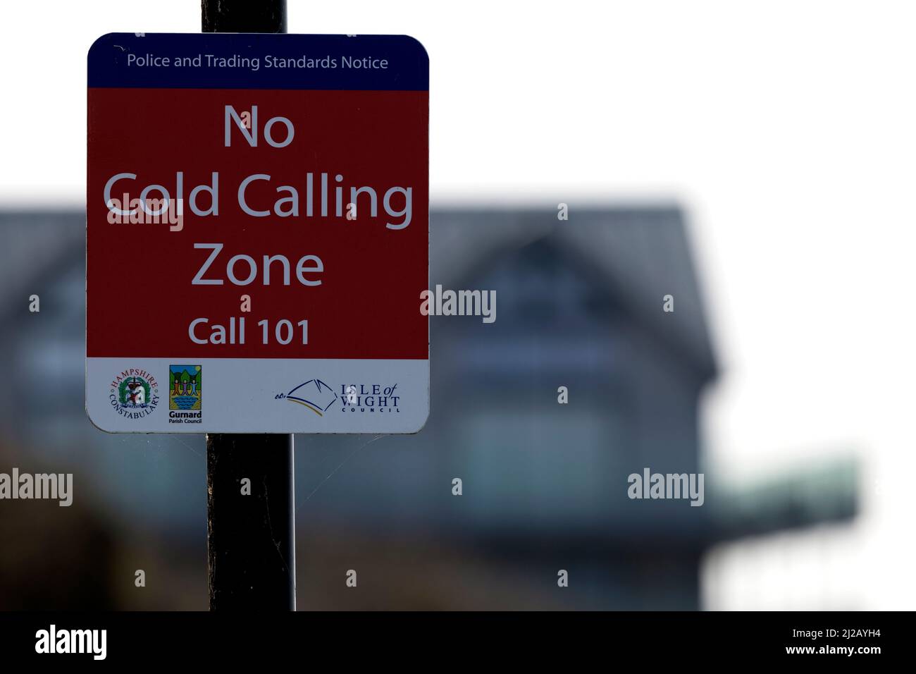 No,cold,calling,zone,Gurnard,Isle of Wight,England,UK,Britain,British ...
