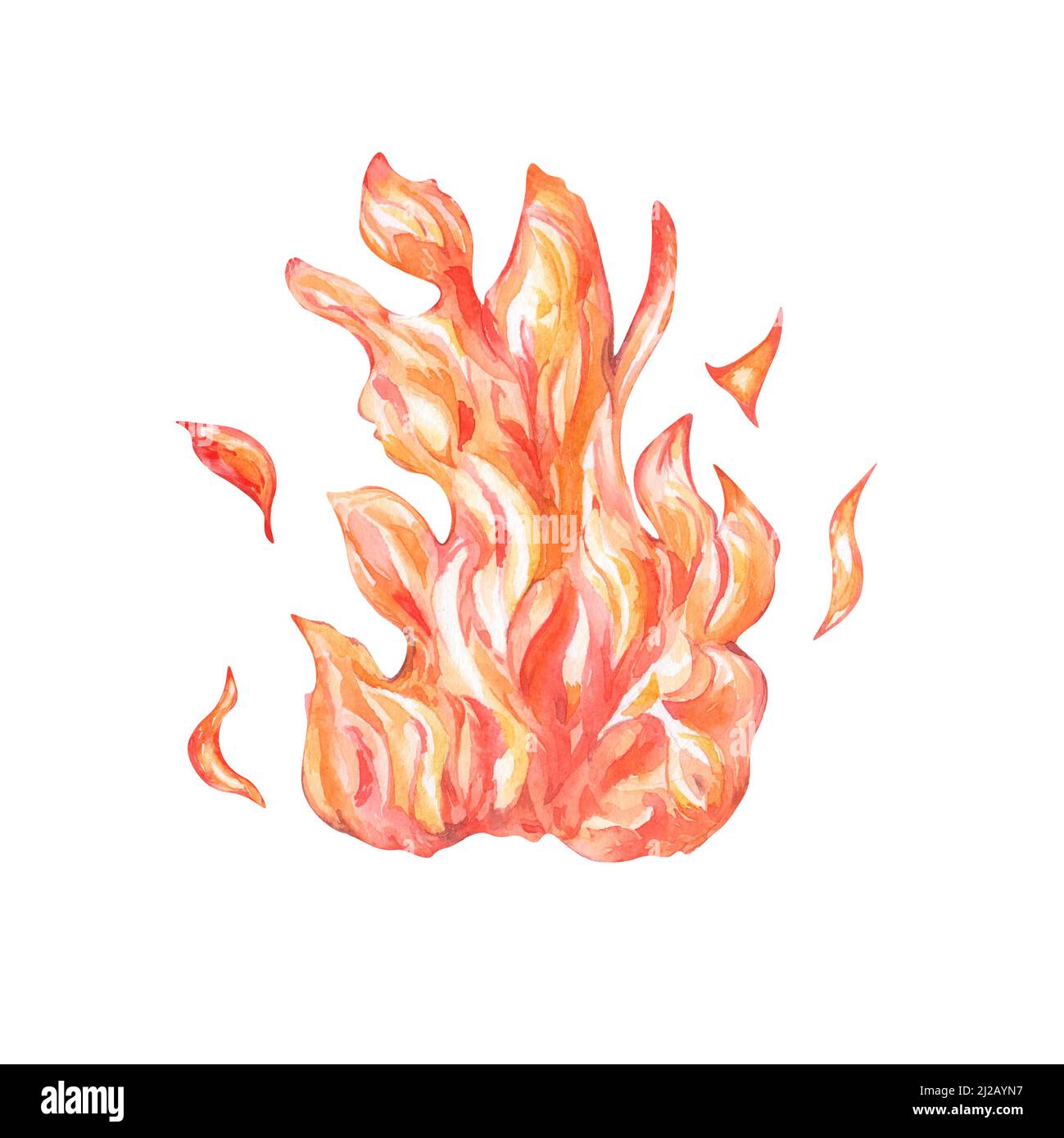 Watercolour fire hi-res stock photography and images - Alamy