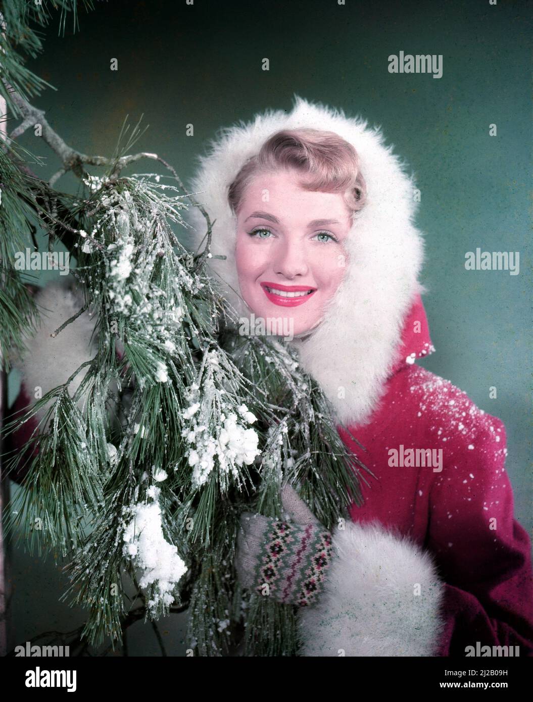 SUSAN SHAW Colour Christmas Portrait circa 1948 publicity for The J ...