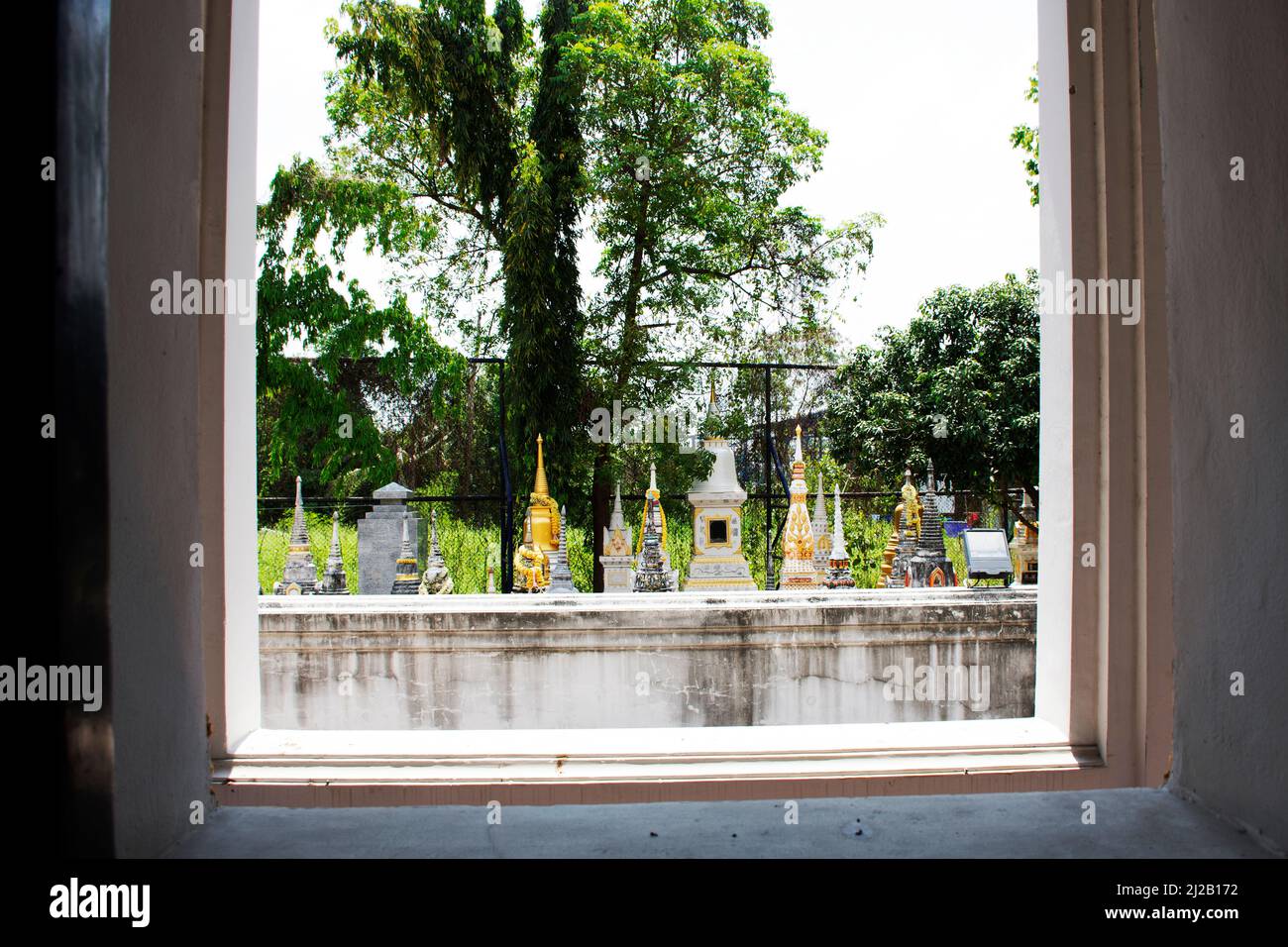 Ancient tombstone architecture and urn or chedi stored bone antique old ...