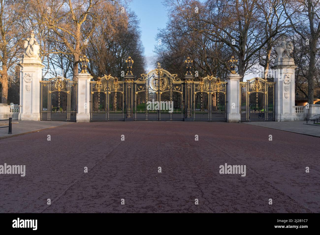 Canada Gate forms part of the Queen Victoria Memorial scheme in London ...