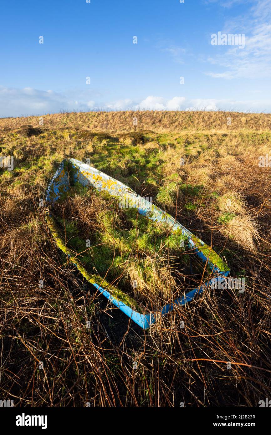 Old rowing boat on the loch Stenness, Orkney Islands, UK Stock Photo ...