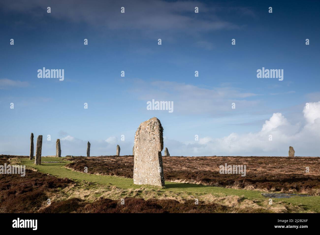 The Ring of Brodgar neolithic stone circle, Orkney, UK Stock Photo - Alamy