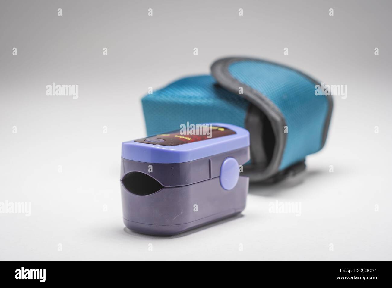 Pulse oximeter device isolated in England UK Stock Photo - Alamy