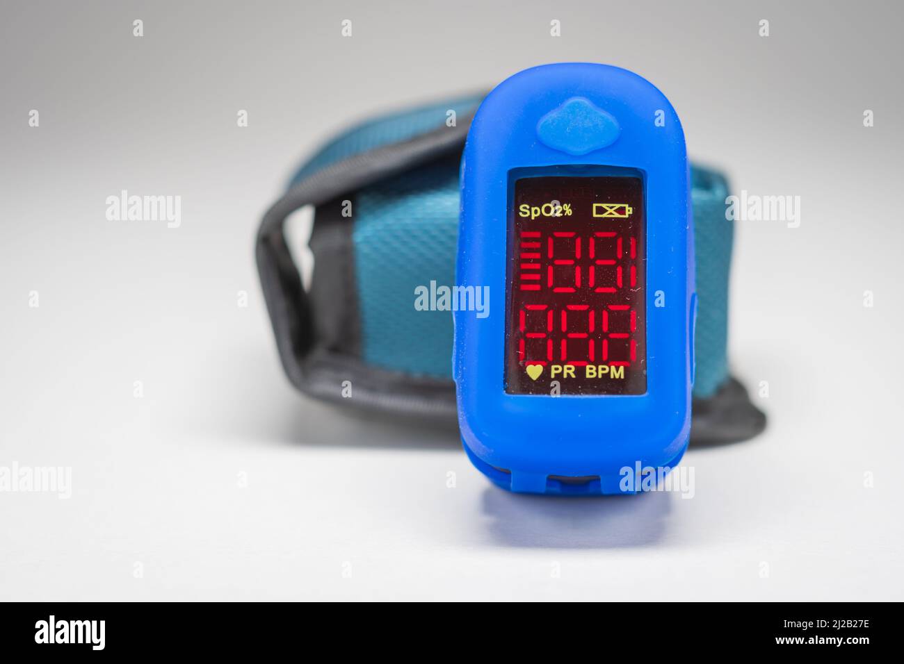 Pulse oximeter device isolated in England UK Stock Photo - Alamy