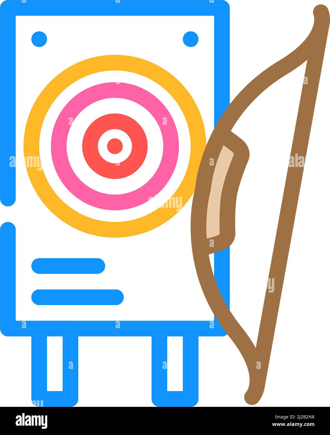 archery sport color icon vector illustration Stock Vector Image & Art ...