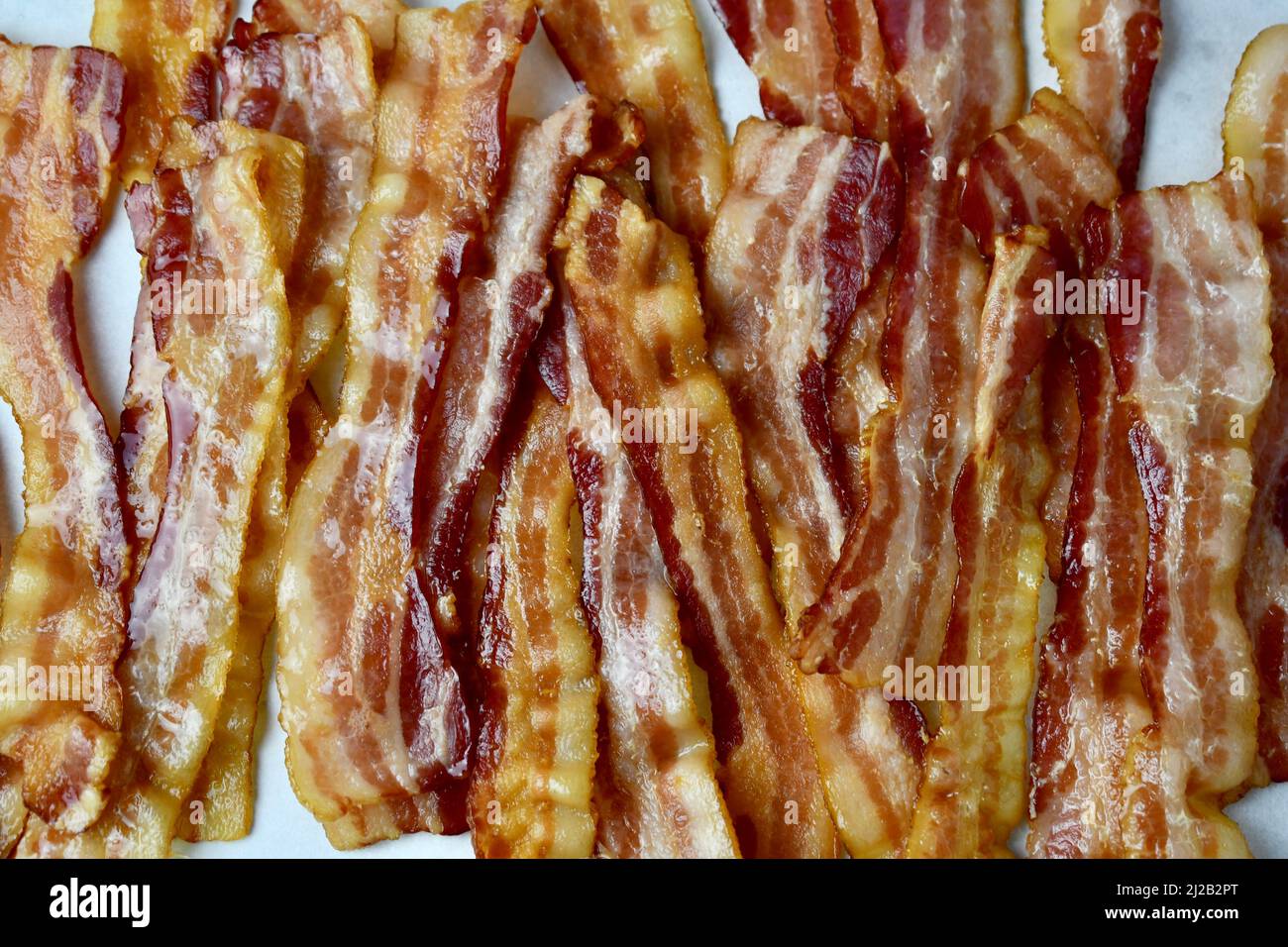 Full frame of bacon, top down view Stock Photo - Alamy