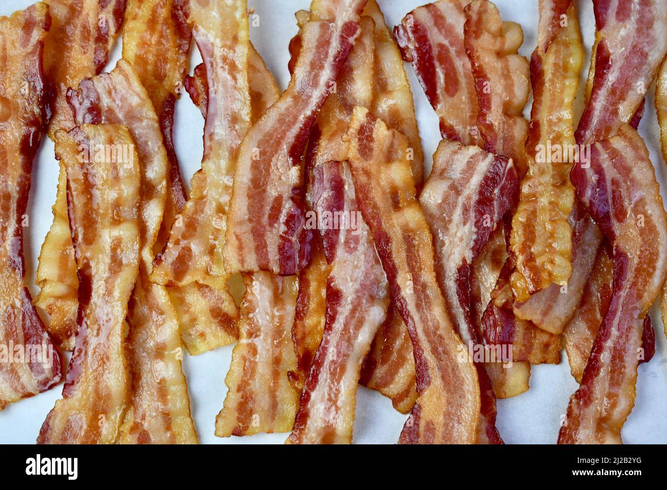 Full frame of bacon, top down view Stock Photo - Alamy