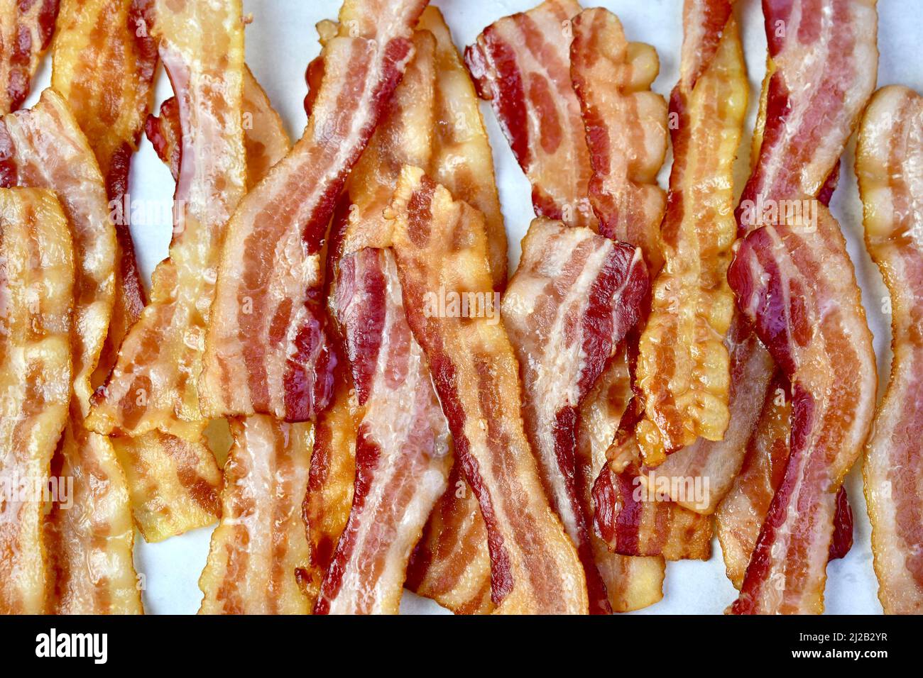 Full frame of bacon, top down view Stock Photo - Alamy