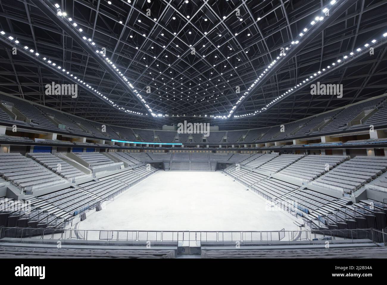 An interior view of the main stadium of hangzhou Olympic Sports Center in Hangzhou, Zhejiang ...