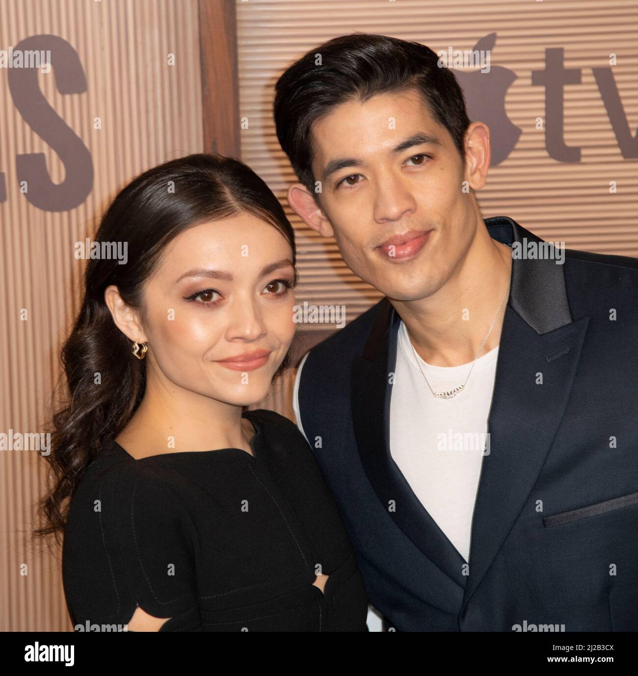 Christopher Chung and Guest attends the “Slow Horses” UK Premiere at Regent Street Cinema on ...