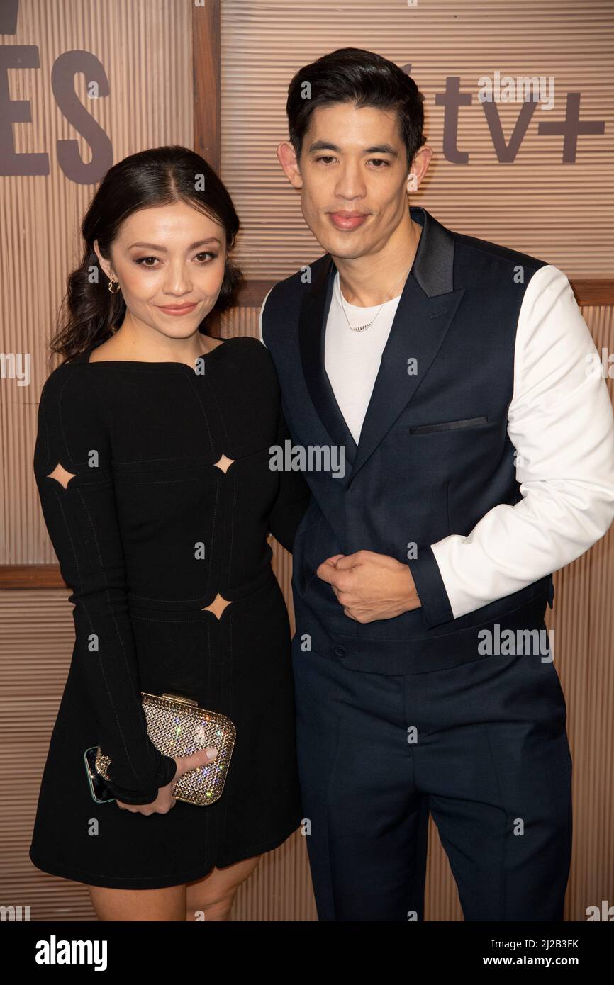 Christopher Chung and Guest attends the “Slow Horses” UK Premiere at Regent Street Cinema on ...