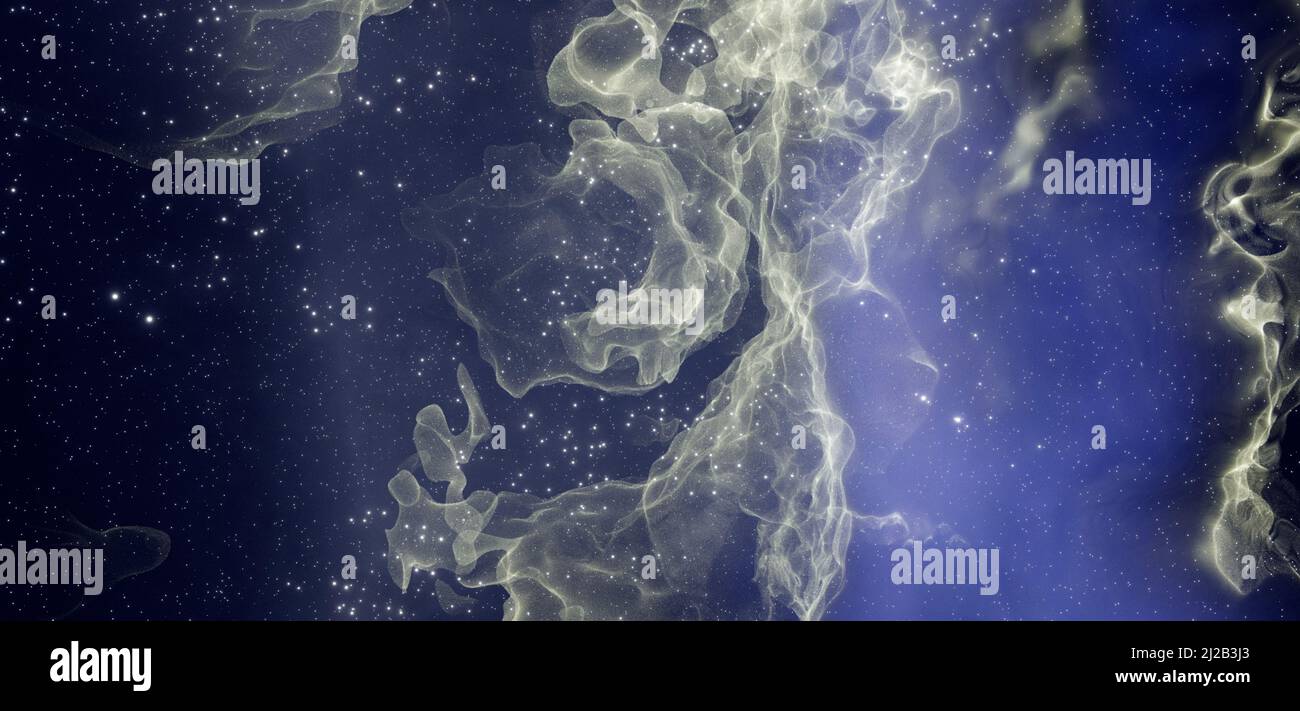 Decorative Cosmic Luminous Nebula flashy Gray Banner Background Stock ...