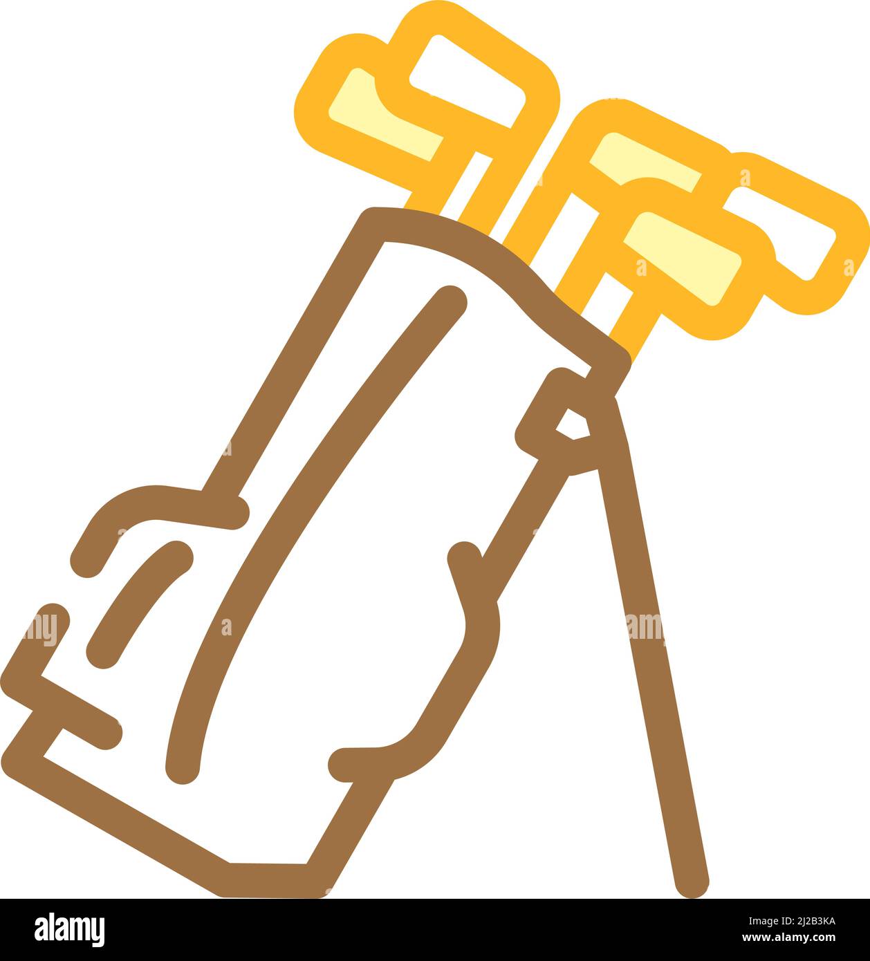 golf club bag color icon vector illustration Stock Vector Image & Art ...