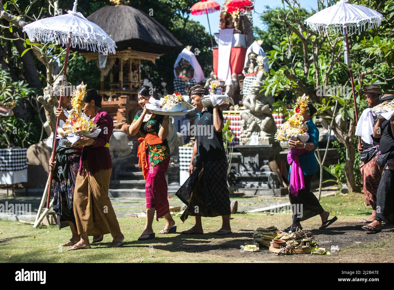 Seminyak, Bali - August 10, 2017: Traditional balinese cremation ...
