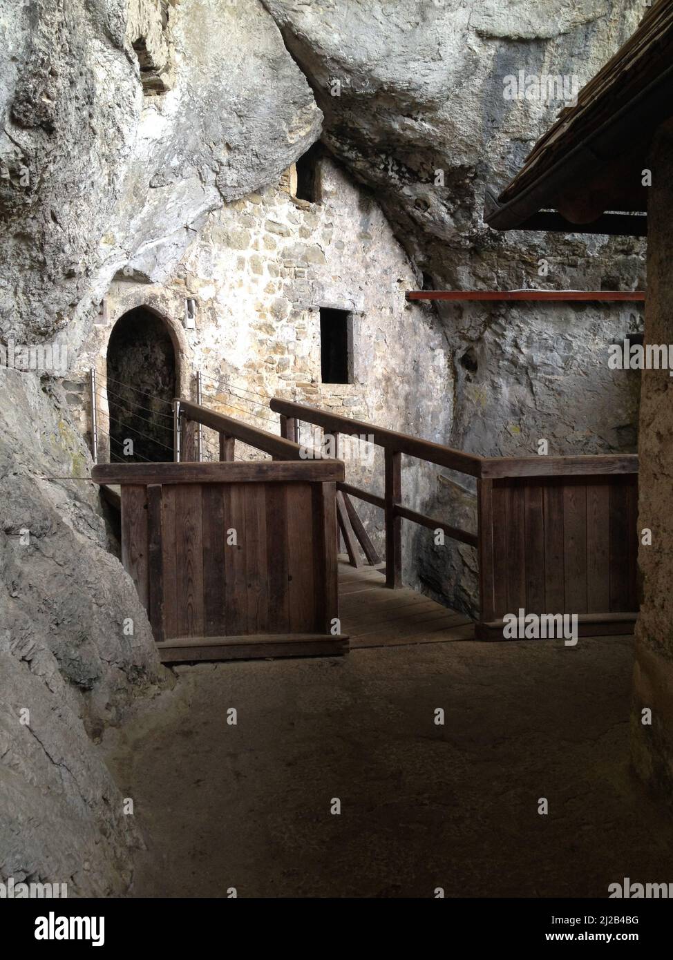Predjama Castle medieval castle in Slovenia Stock Photo - Alamy