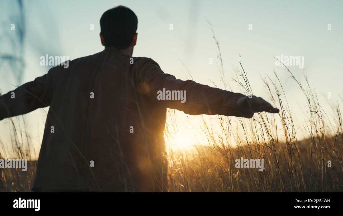 Boy Runs Boy Runs With Open Arms Stock Photo - Alamy