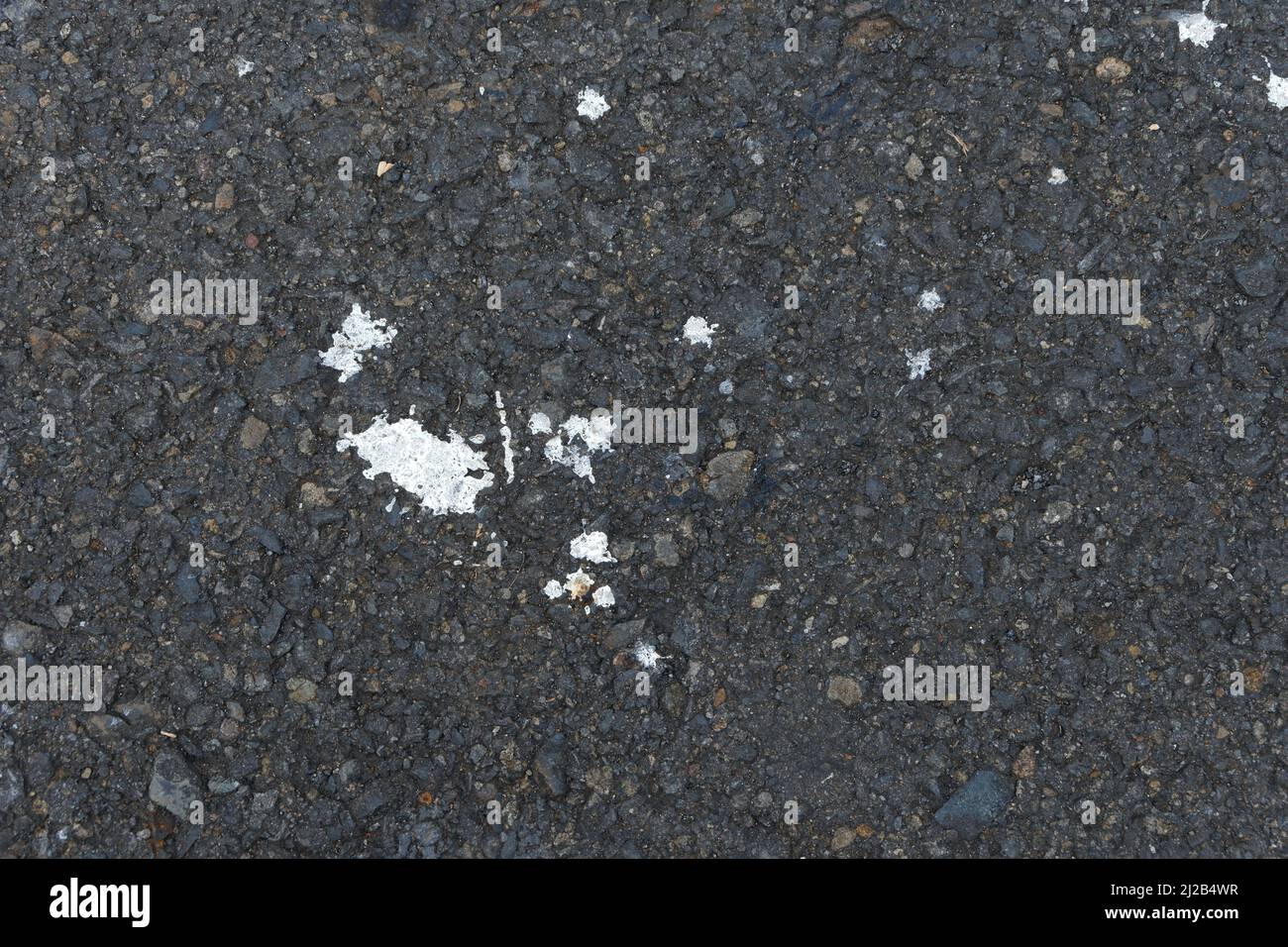 A top view of the white paint spilled on the asphalt Stock Photo - Alamy