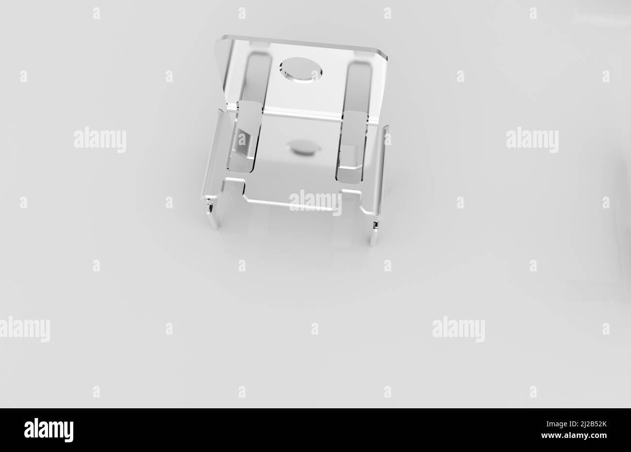 Metal parts on light gray background,3D rendering Stock Photo - Alamy